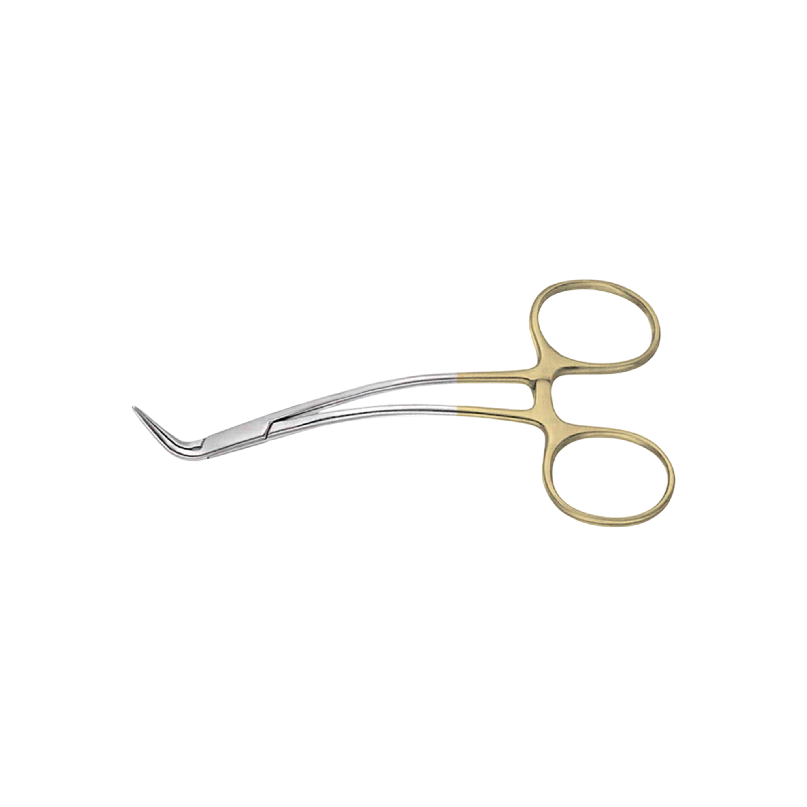 Peet's hemostat Forceps #697AD, Curved Handles, 90_ Angled Tips, Diamo